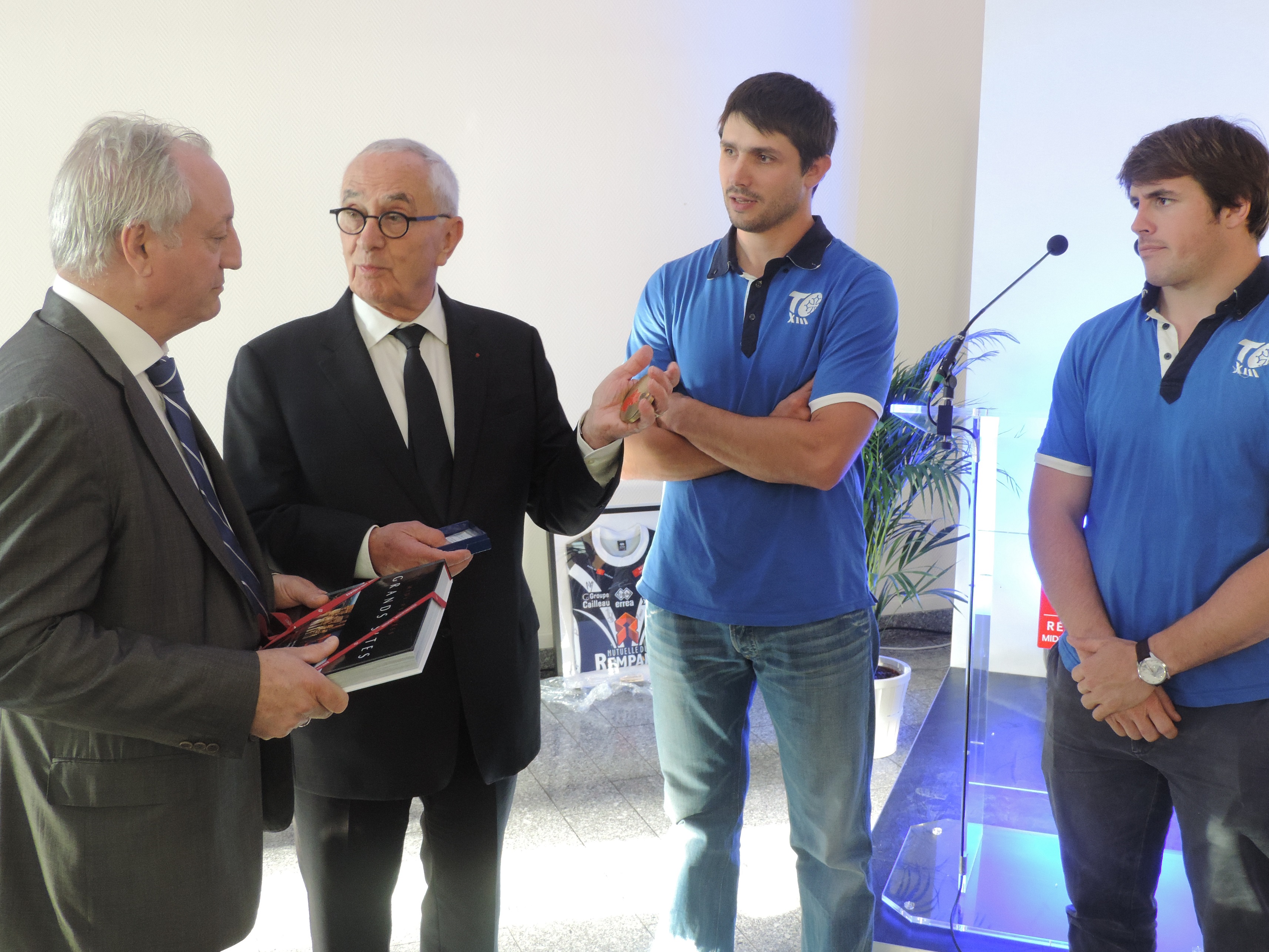 Le Président Malvy félicite les Champions Olympiens - Toulouse Olympique