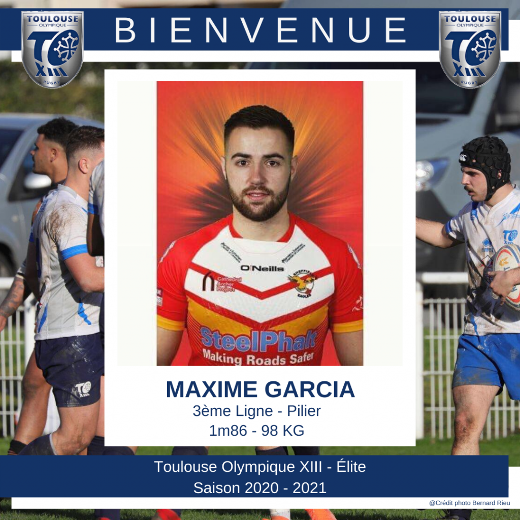 Le TO Elite enrôle Maxime GARCIA - Toulouse Olympique XIII