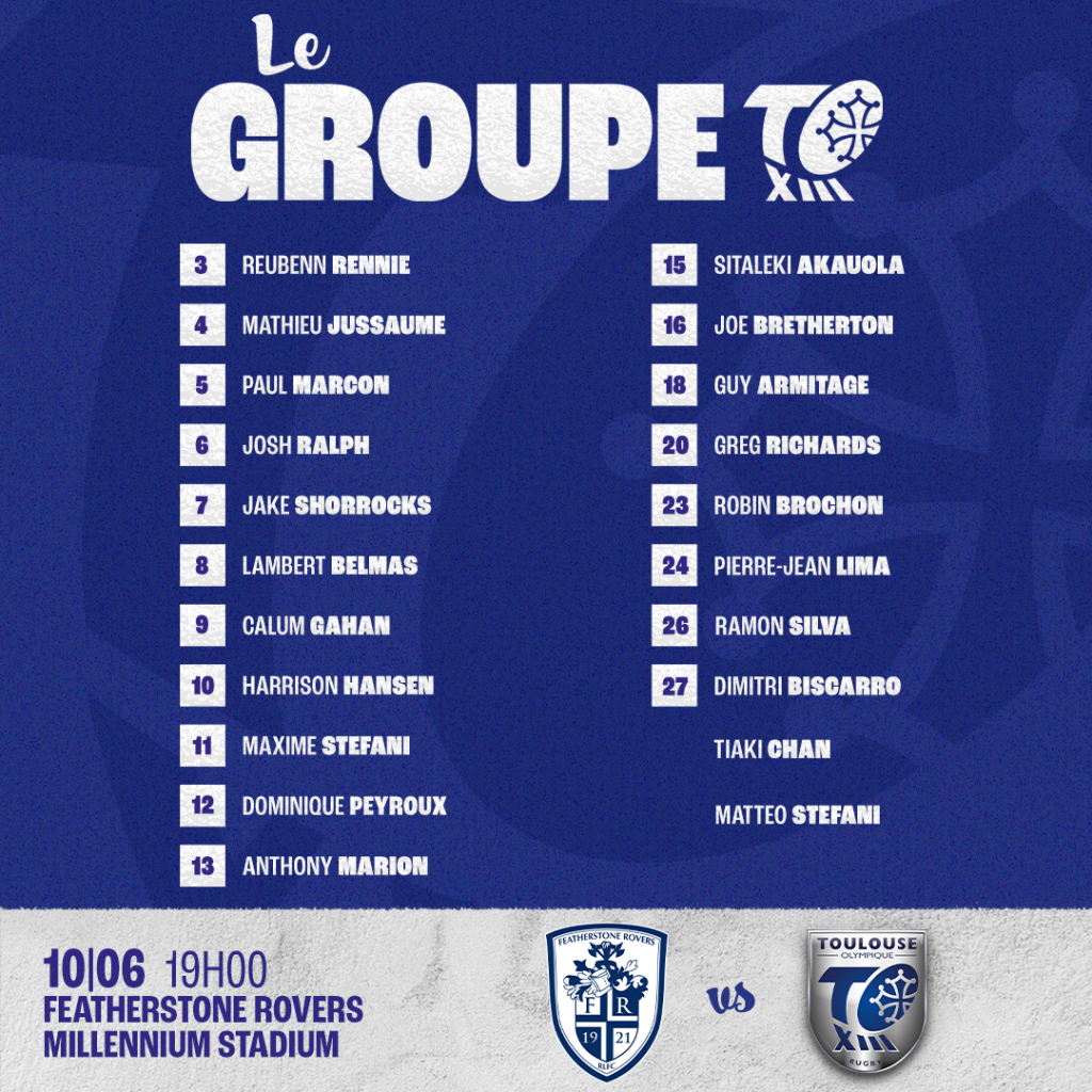 Featherstone Rovers v TO XIII - Le groupe - Toulouse Olympique XIII